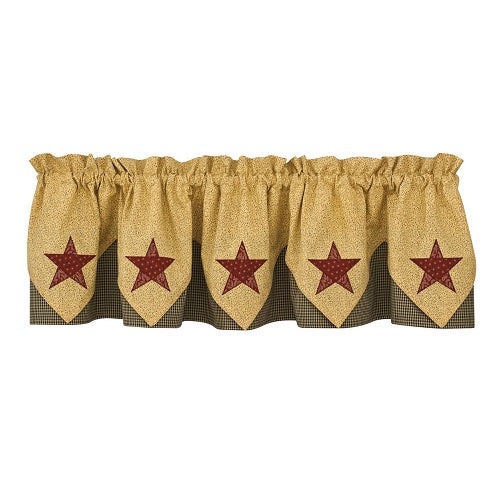 Park Designs Country Star Lined Point Valance | Unkel Joe's Woodshed